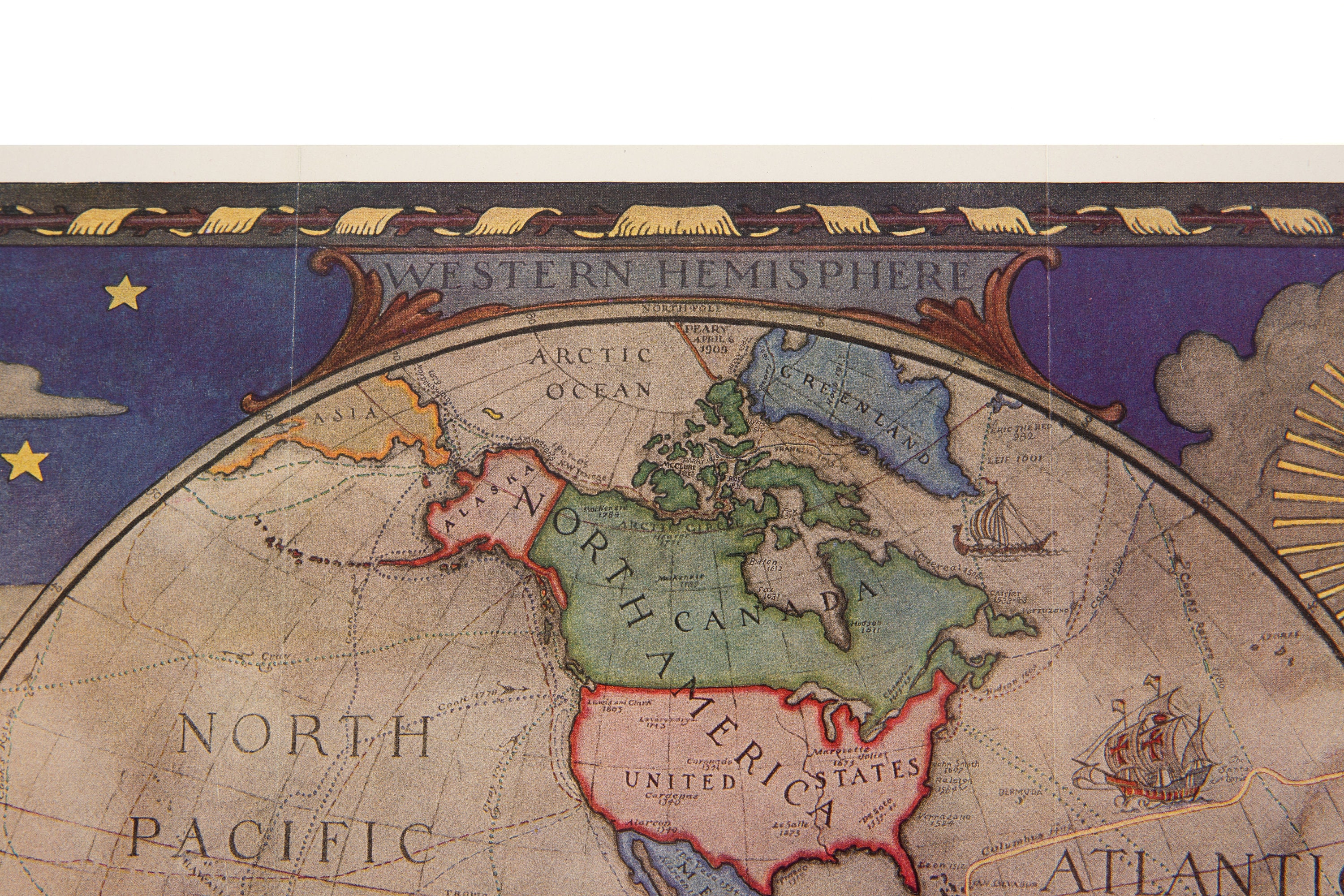 Original Pair 1928 maps of Discovery by N.C. Wyeth - Etsy