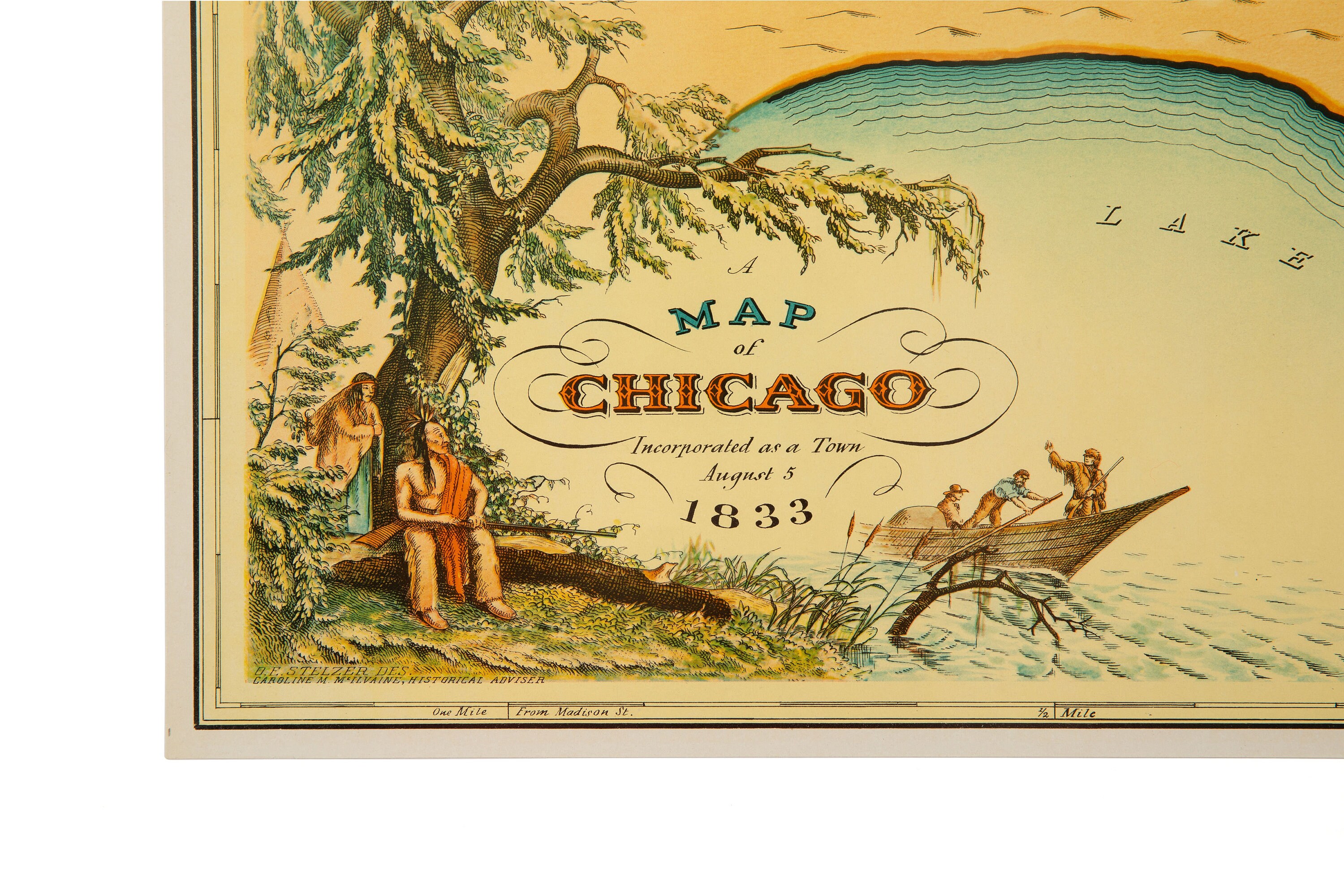 Original 1933 Pictorial Map of Chicago - Etsy