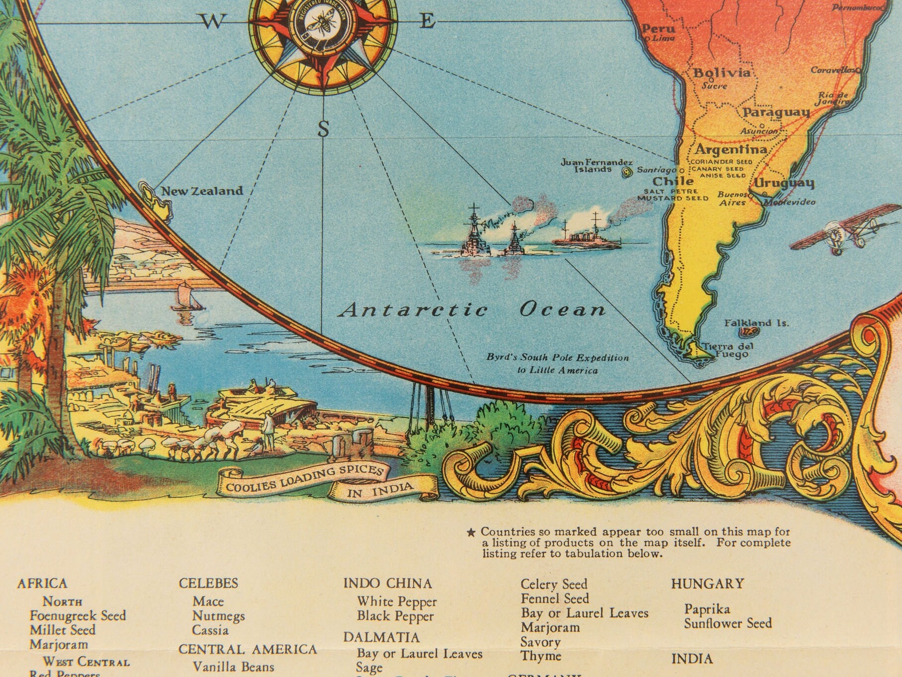 Original 1930 Pictorial Map - Mccormick's Spice Map of the World - Etsy