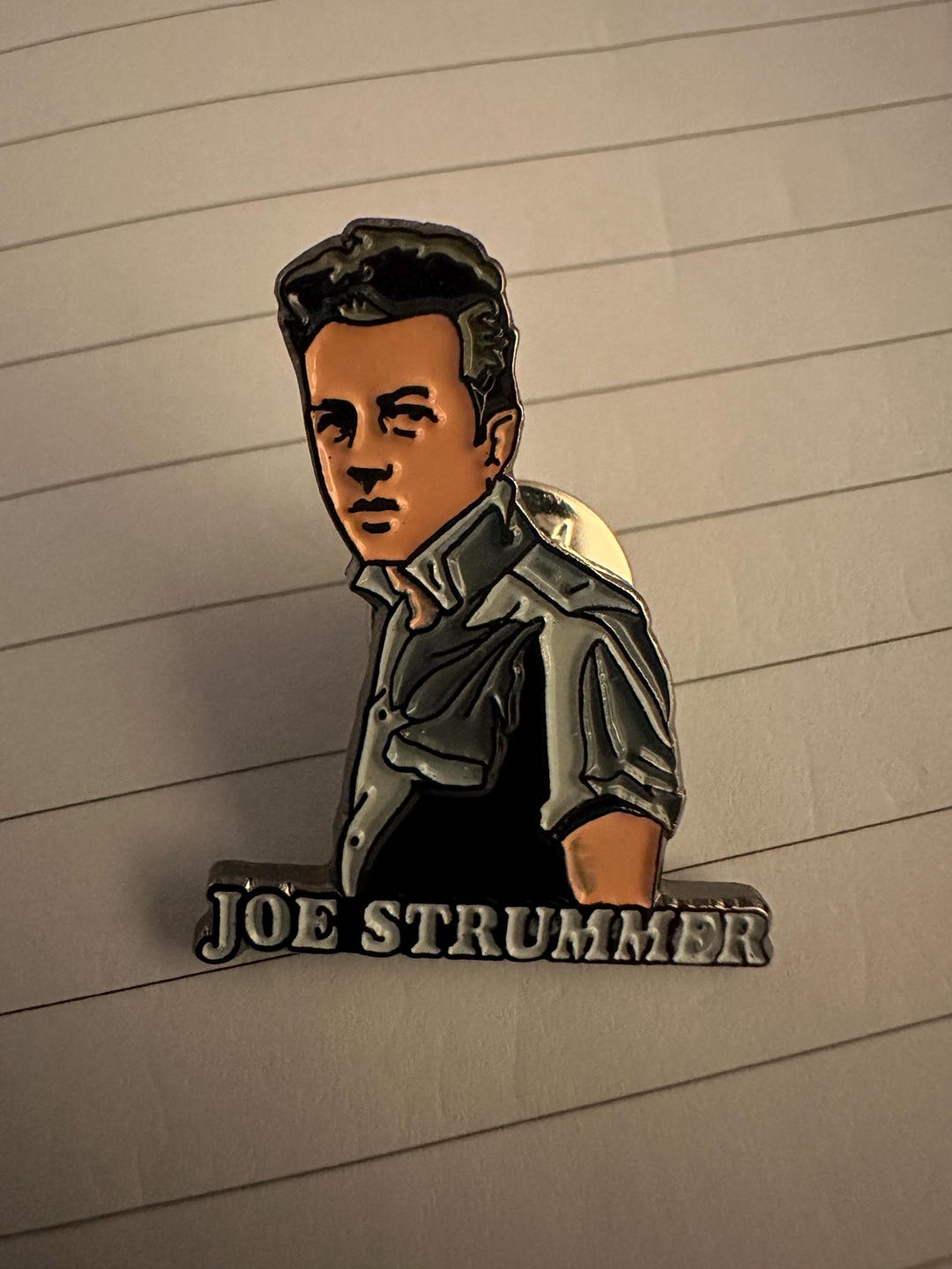 Punk Enamel Pins | the Clash Joe Strummer (includes FREE Secure Padded ...