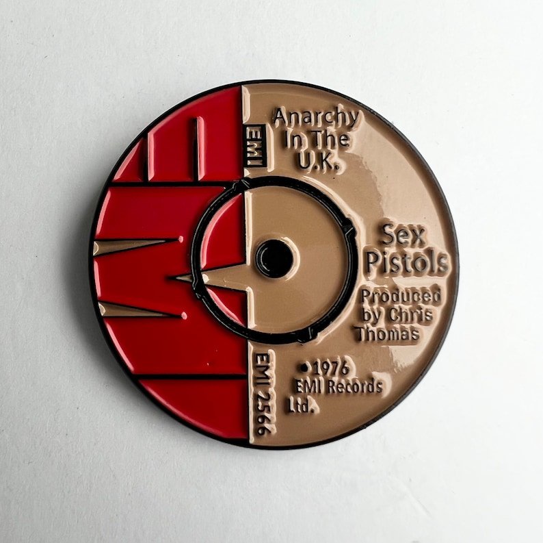Punk Enamel Pins Sex Pistols Emi Includes Free Secure Padded Shipping