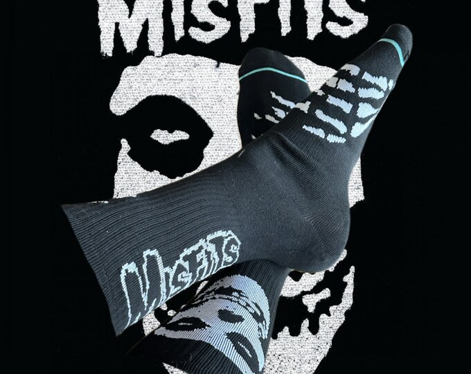 Misfits Socks - Crimson Ghost Punk Rock Crew Socks Pair | Horror Punk ...