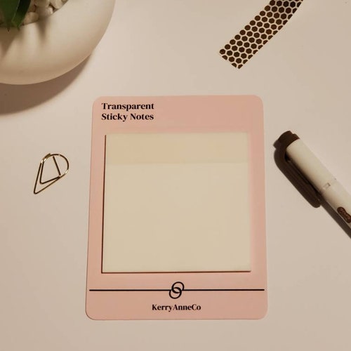 Transparent Plastic Clear Sticky Notes School Supplies - Etsy