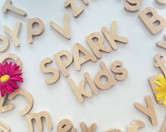 Wooden Alphabet Set • Handmade Maple Wood Letters & Movable Alphabet ...