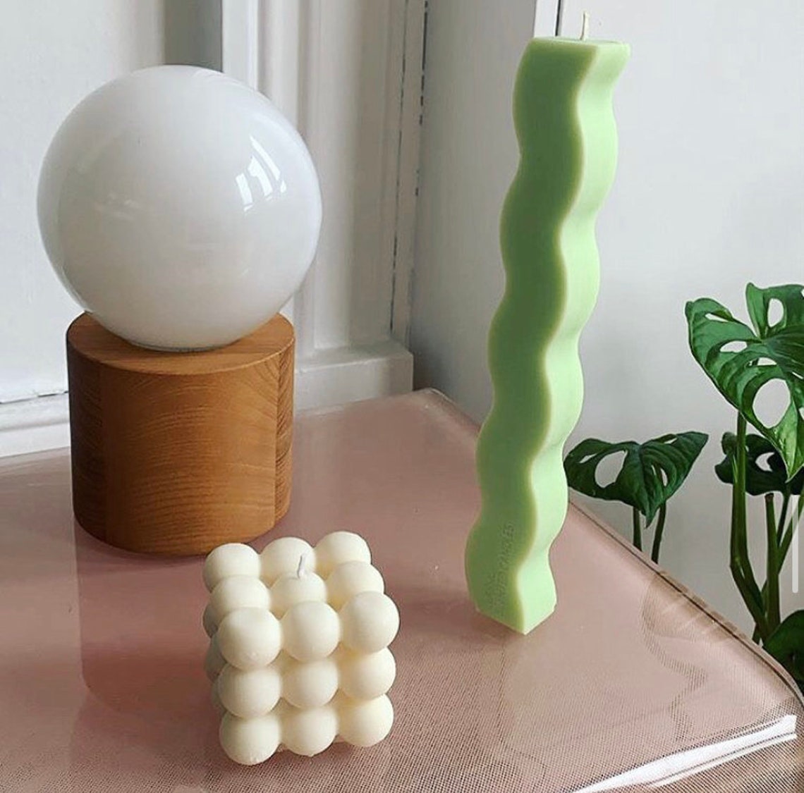 Set of 2 Handmade Soy Bubble Cube Candles-Home Decor WEIRD | Etsy