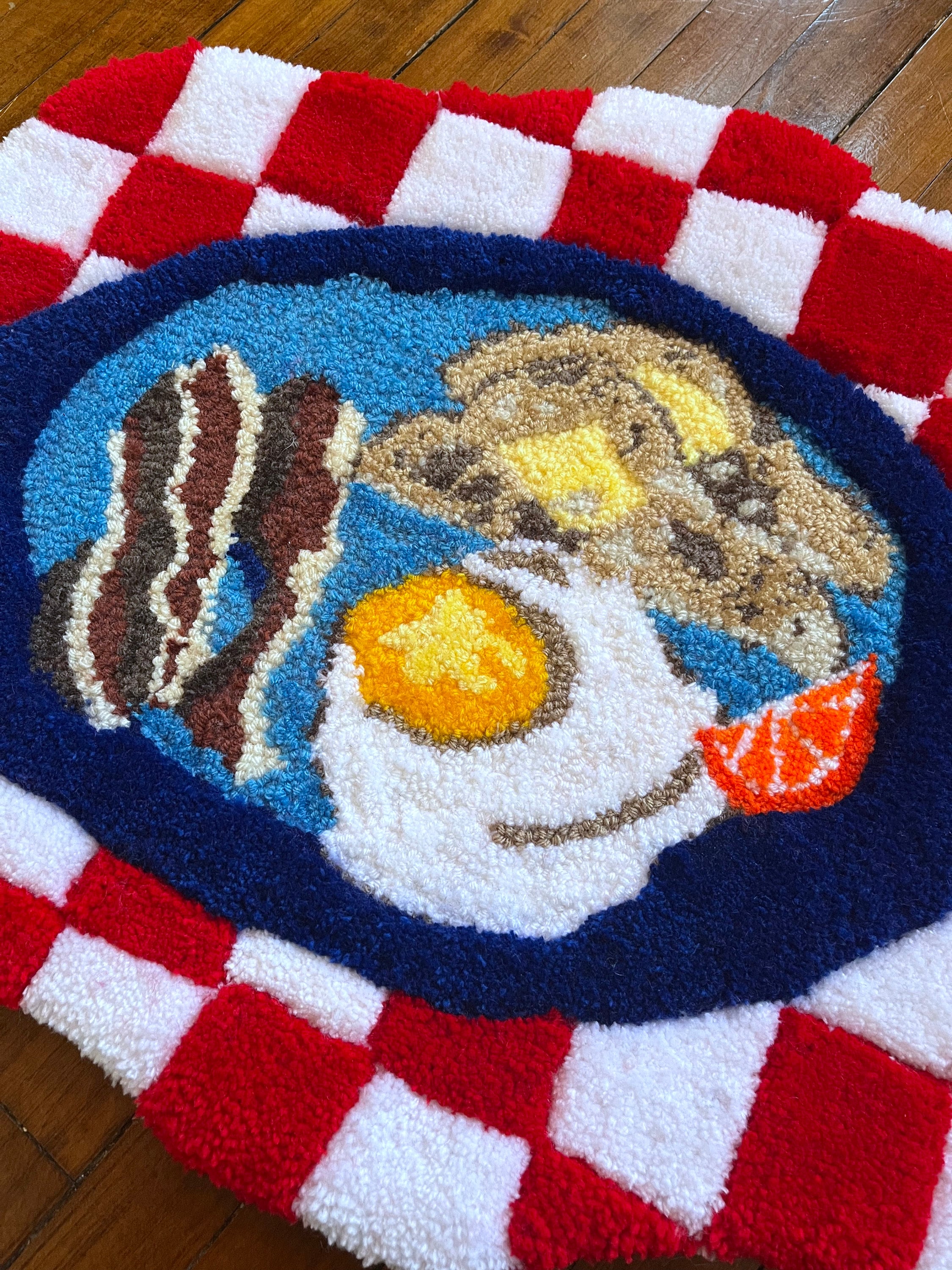 Breakfast Time Handmade Rug by Weird Shapes Studio - Etsy