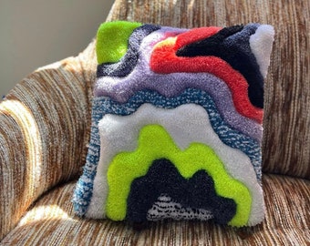 Swirl Tufted Pillow - Etsy