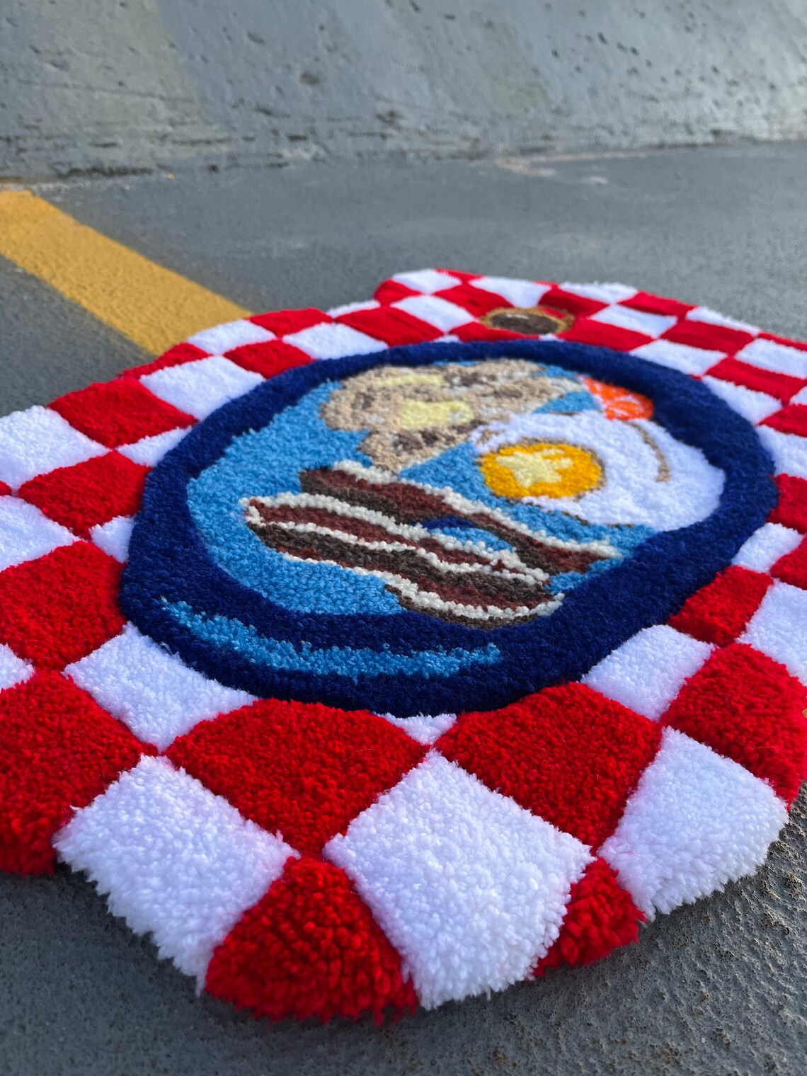 Breakfast Time Handmade Rug by Weird Shapes Studio - Etsy