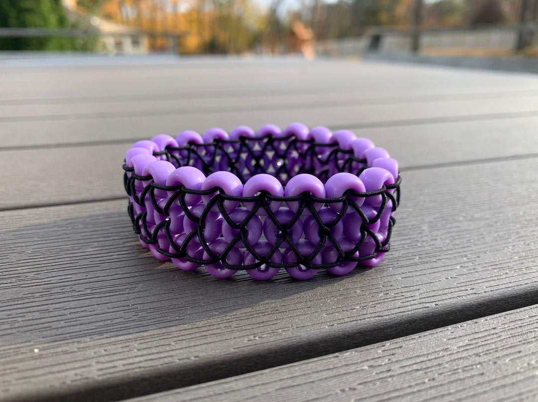 Reversible 3 Tone Purple Kandi Cuff - Etsy