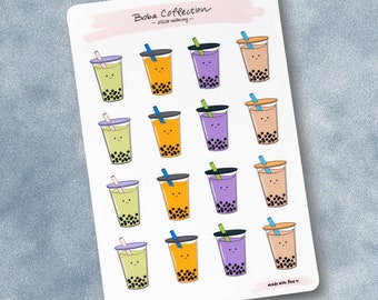 Boba Sticker Sheet - Etsy