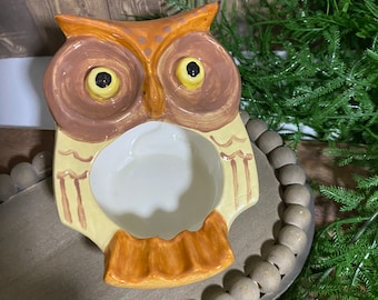 Vintage Ornate Mid Century Brass Owl Shaped Trinket Dish Ashtray. Owl ...