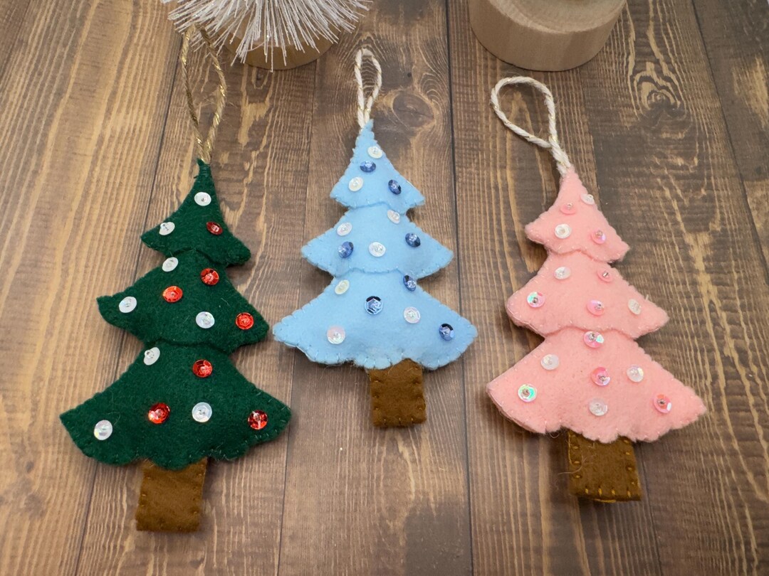 Felt Tree Ornaments - Etsy