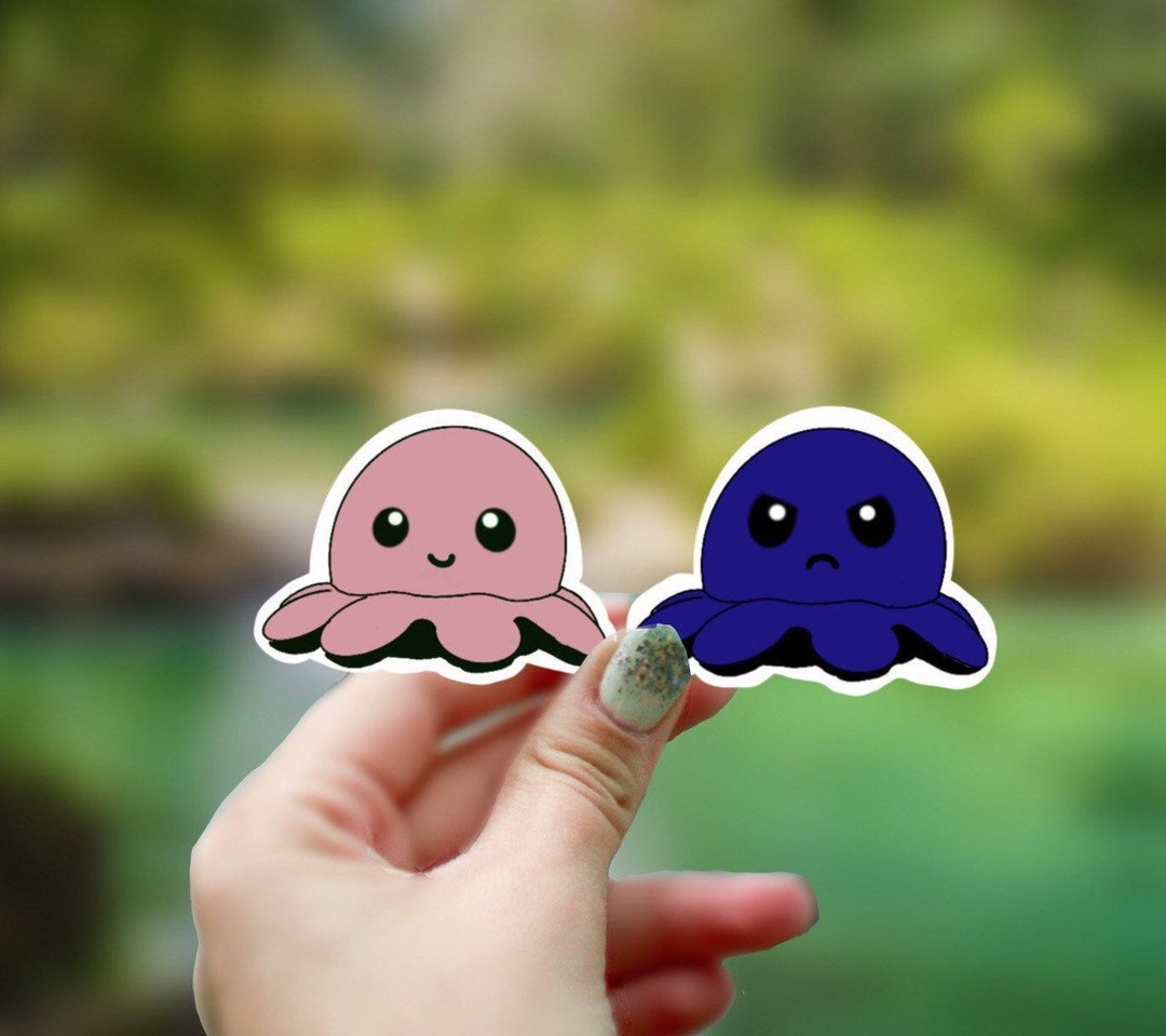 Reverse Octopus Sticker Weatherproof Sticker Waterproof - Etsy