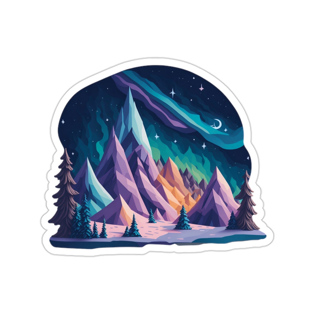 Polar Night Sky Sticker Illuminate Your Space With the Majestic ...