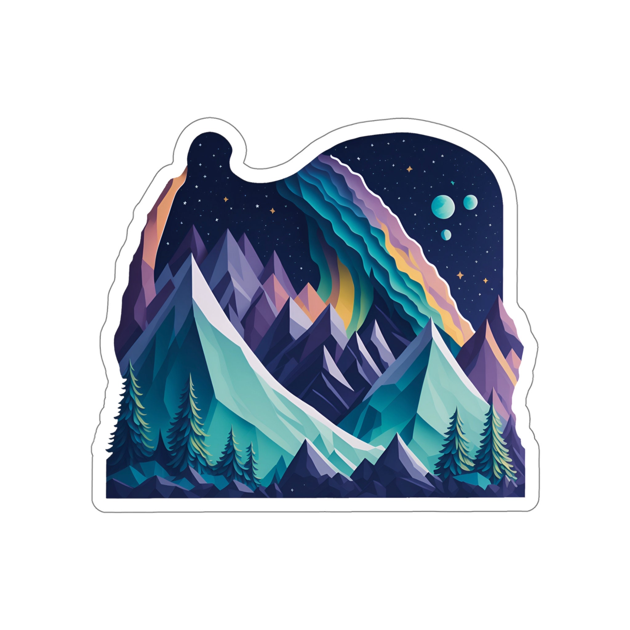 Northern Lights Sticker A Glimpse Into the Majestic Aurora Borealis ...