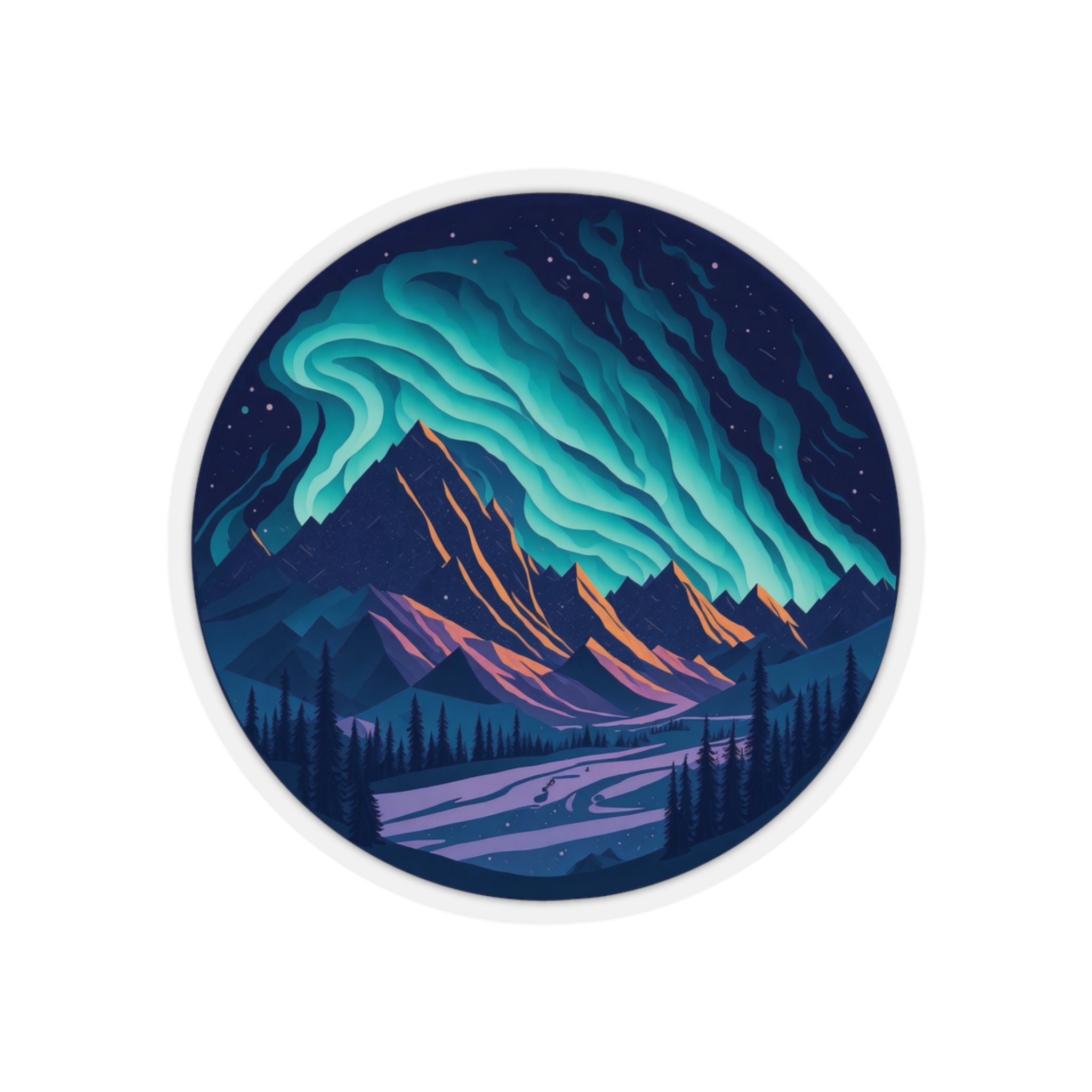 Northern Lights Sticker That Captures the Magic of Aurora Borealis Step ...