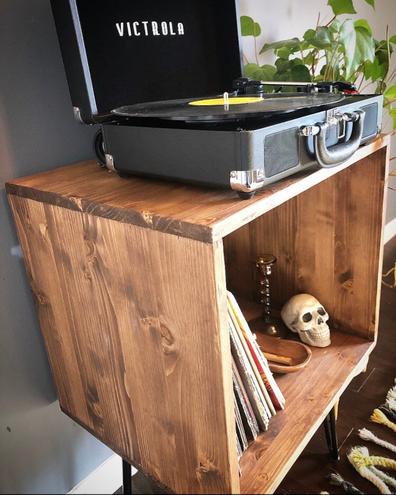 Retro/mid-century Record Player Stand - Etsy