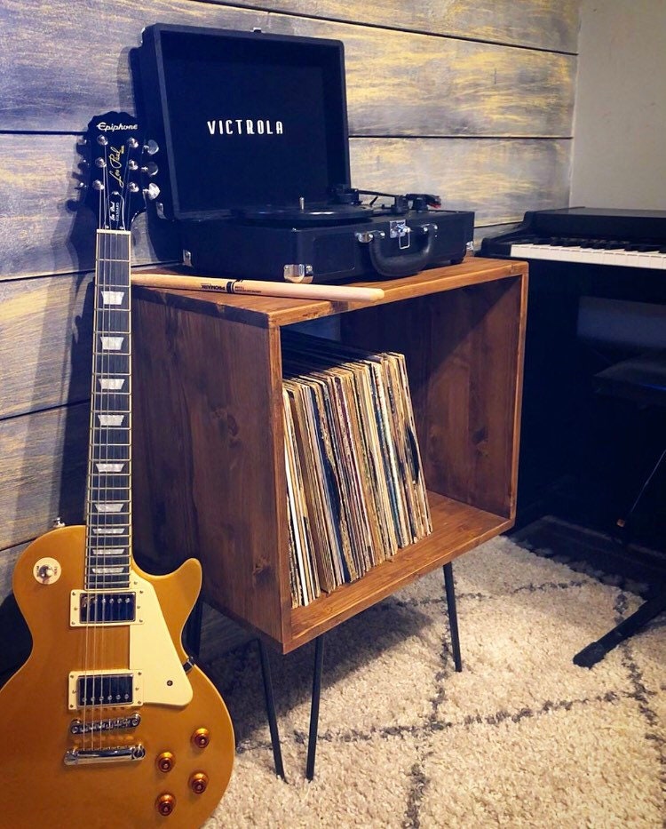 Retro/mid-century Record Player Stand - Etsy