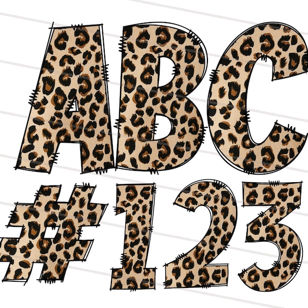 Cheetah Alphabet Svg - Etsy