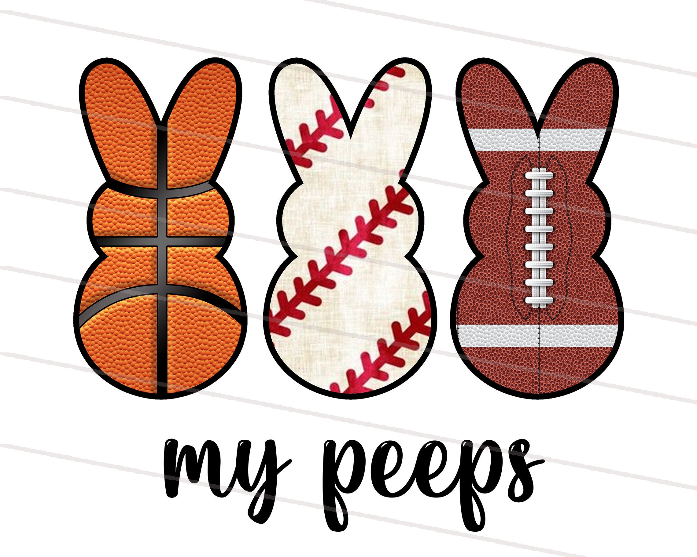 2X Easter Sports PNG, Boy Easter Peeps Sublimation, Basketball Baseball ...