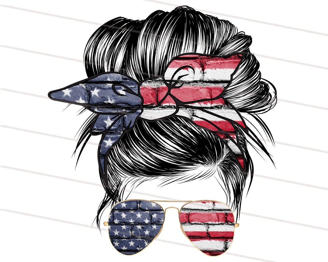 USA Flag American Mama PNG Patriotic Mom Life Png 4th of - Etsy