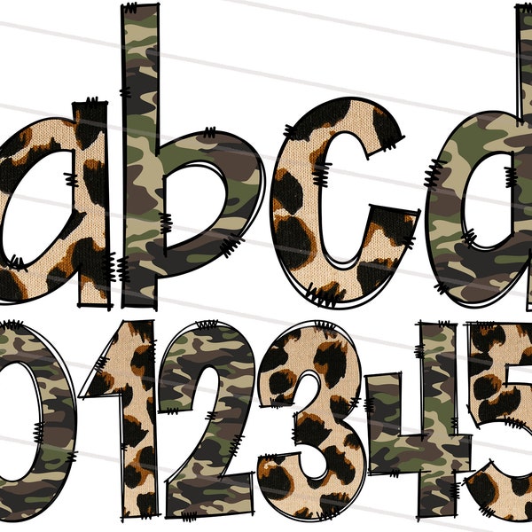 Camo and Cheetah Font - Etsy