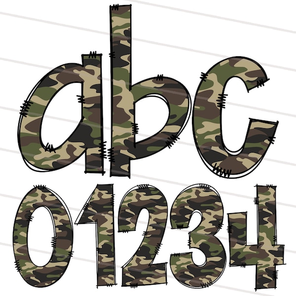 Camo Letters - Etsy