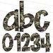 Lowercase Camo Doodle Font Bundle PNG, Hand Drawn Camouflage Letter ...