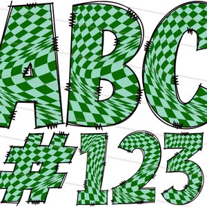 3X St Patrick's Day Alphabet Letters Png Bundle, Saint Patrick Doodle ...