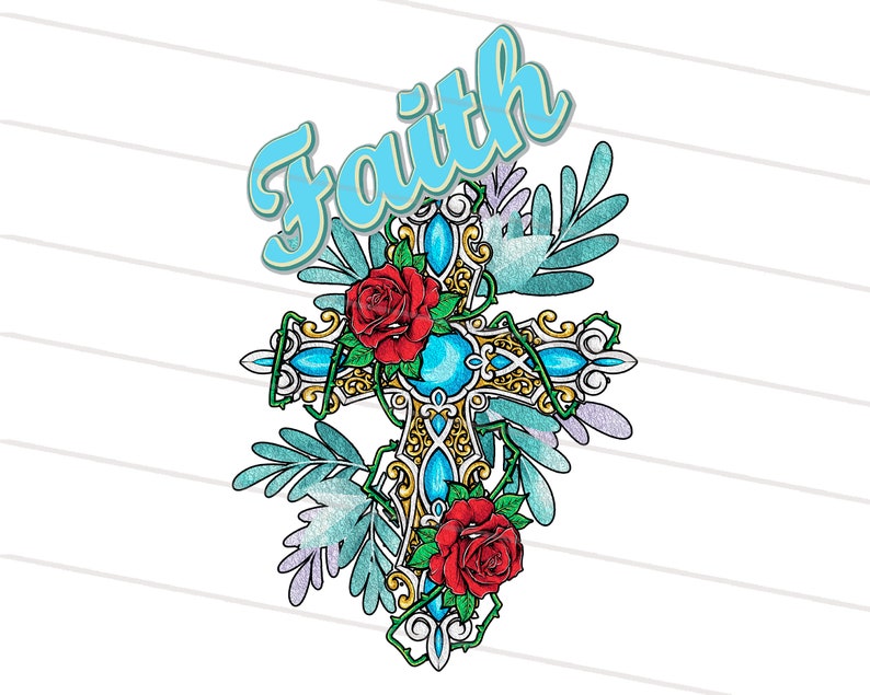 2 Design Western Faith PNG, Faith Cross Sublimation Designs Downloads ...
