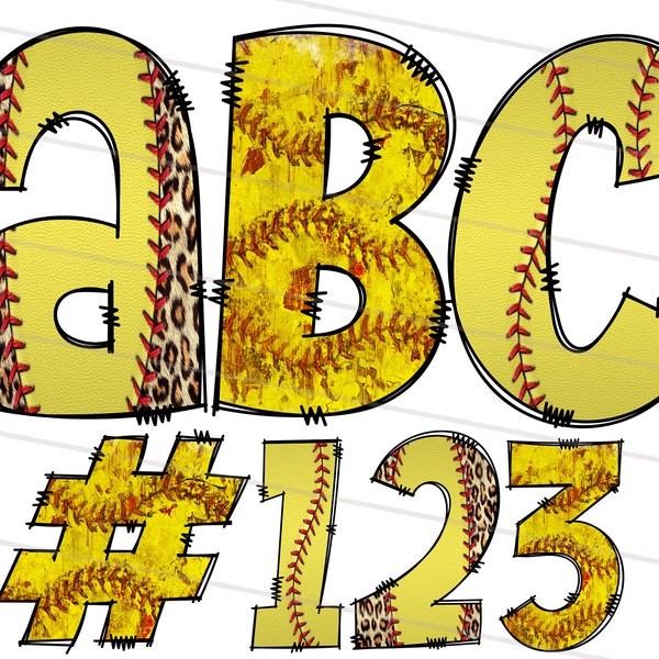 Softball Letters - Etsy