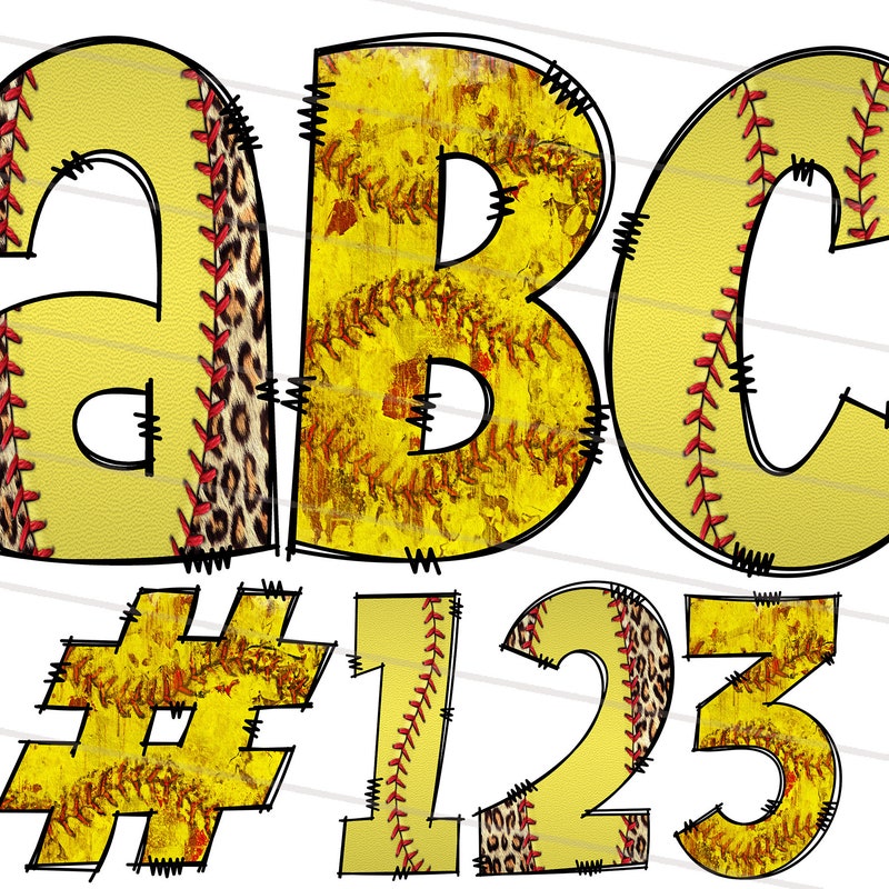 Softball Letters - Etsy
