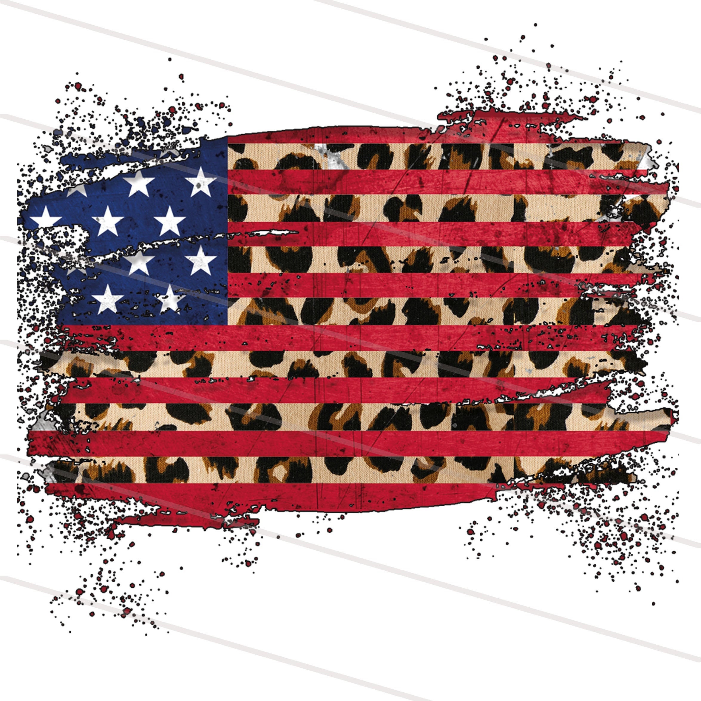 Half Leopard America PNG for Sublimation Printable Cheetah - Etsy