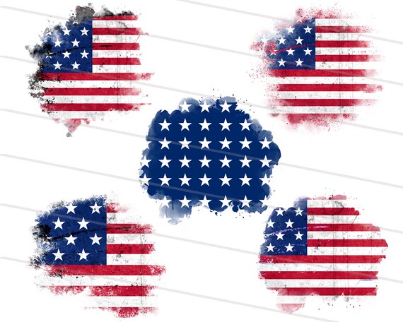 American Flag Patriotic Patches PNG Distressed USA Flag - Etsy