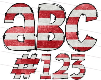 4th of July Alphabet Letters PNG Bundle Patriotic American | Etsy