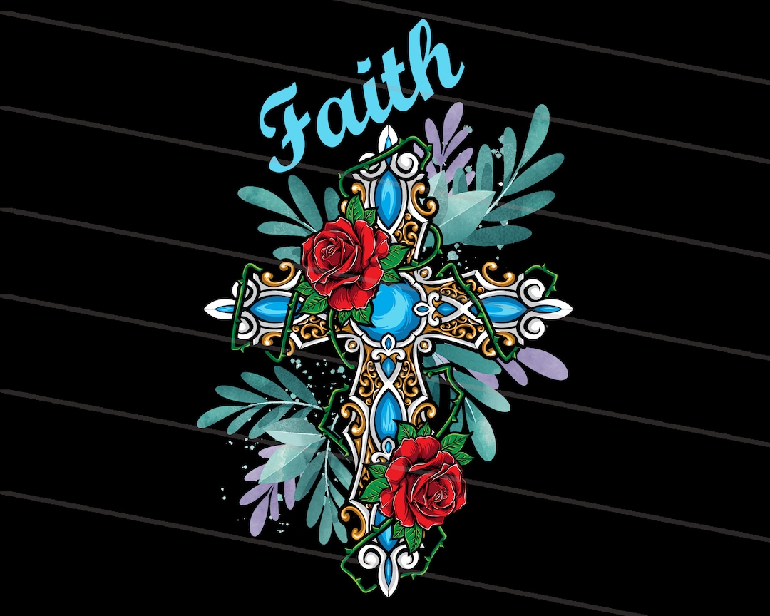 2 Design Western Faith PNG, Faith Cross Sublimation Designs Downloads ...