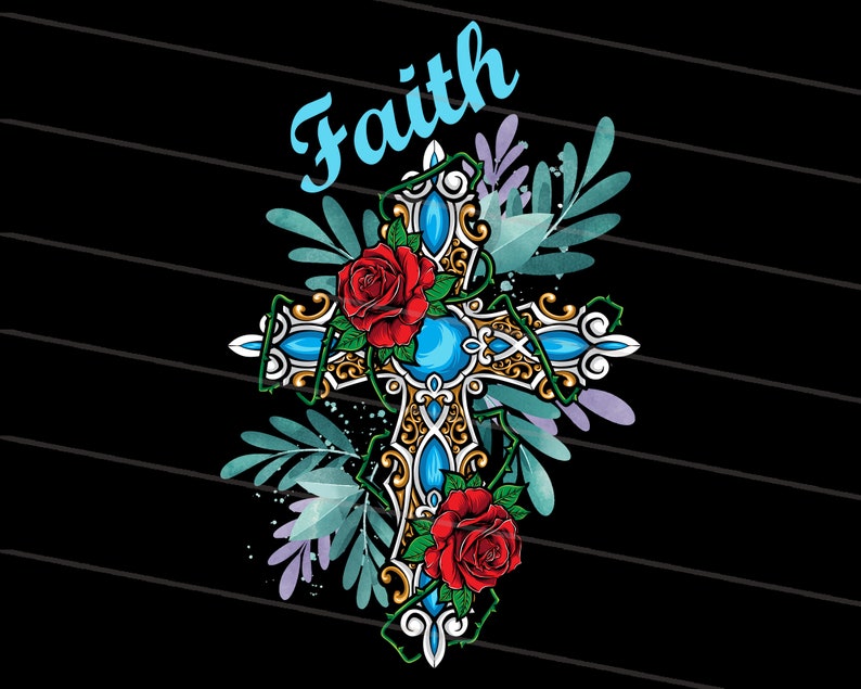 2 Design Western Faith PNG, Faith Cross Sublimation Designs Downloads ...