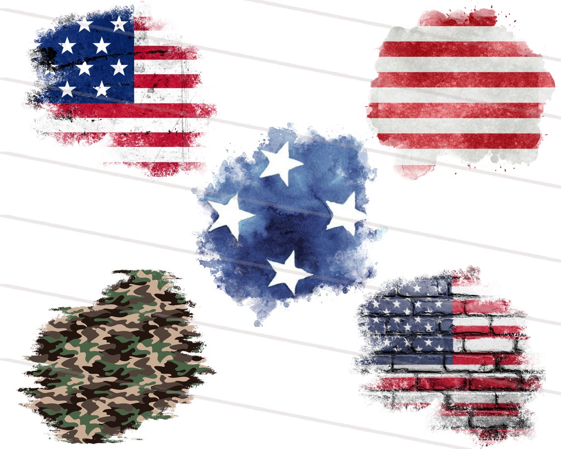 American Flag Patriotic Patches PNG, Distressed USA Flag Patches ...