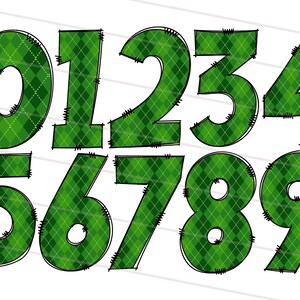3X St Patrick's Day Alphabet Letters Png Bundle, Saint Patrick Doodle ...