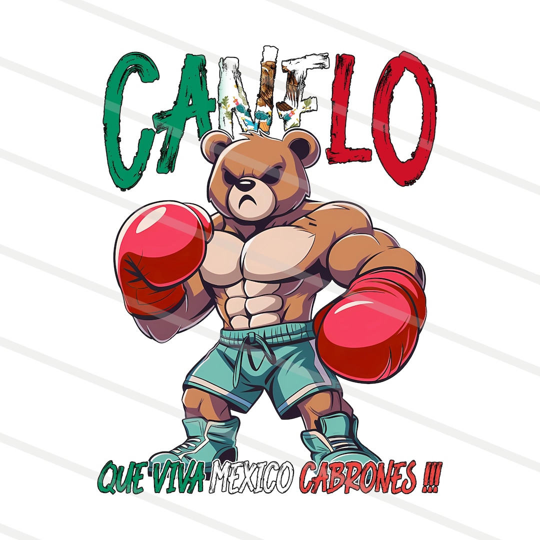 Canelo Alvarez Bear Png, Mexican Png, Bear Png, Sublimation Design Png ...