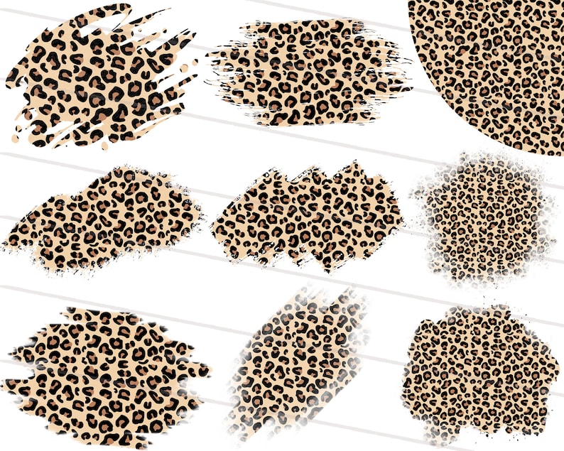 Distressed Leopard Print Patches PNG, Leopard Patches, Leopard Patch ...