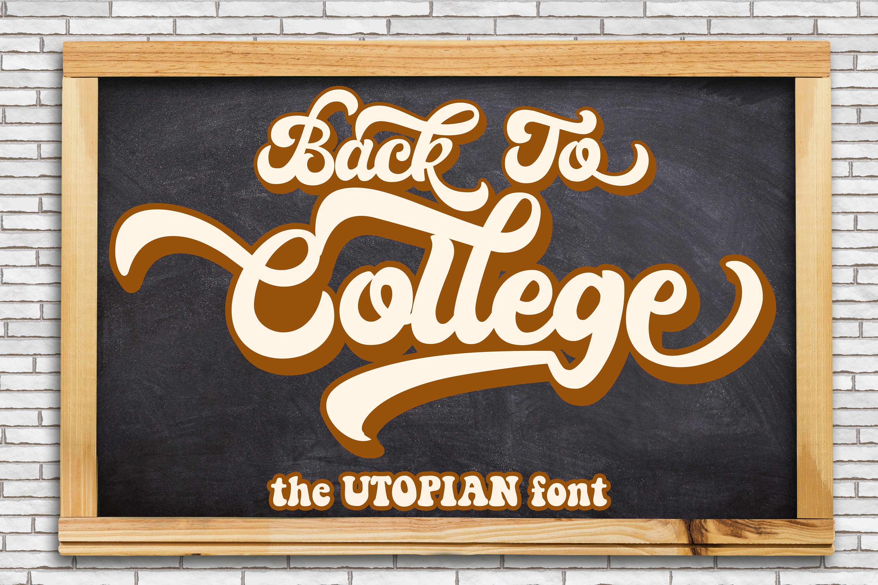 The Utopian Script Vintage Font Retro Font Procreate Font - Etsy