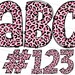 Hot Pink Leopard Doodle Font Bundle PNG, Hand Drawn Cheetah Letter ...