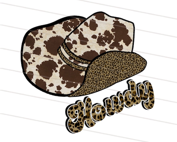 Cowboy Leopard Western Sublimation Designs Clip Art Art & Collectibles ...