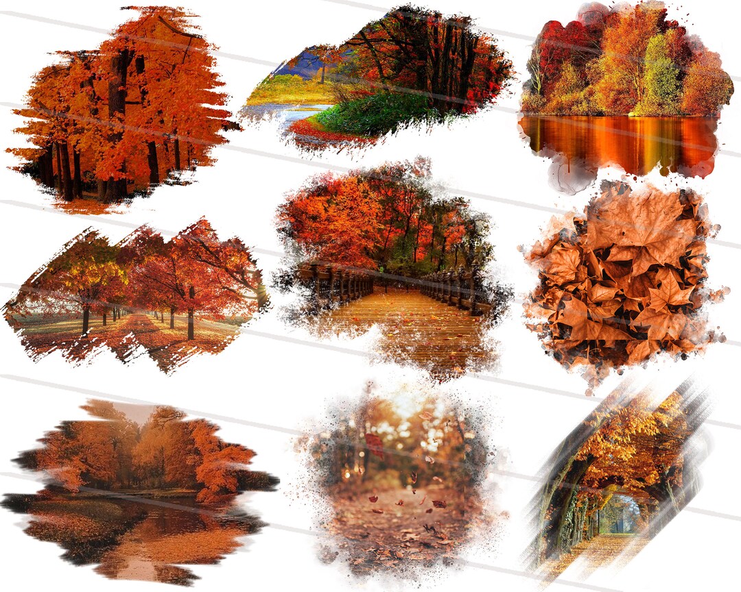 Distressed Fall Patches PNG Bundle, Autumn Patches Sublimation Design ...