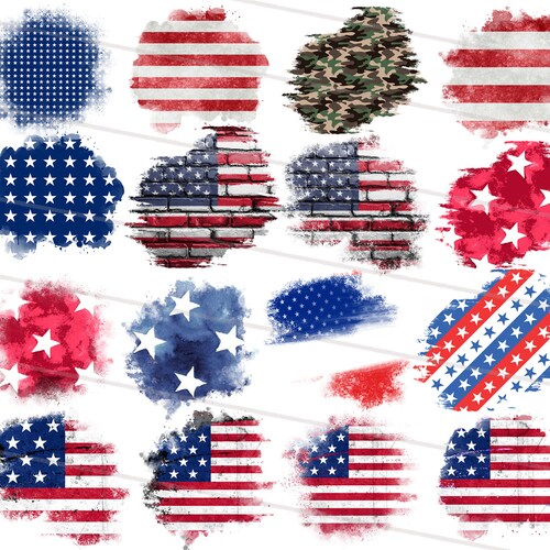 American Flag Patriotic Patches PNG Distressed USA Flag - Etsy