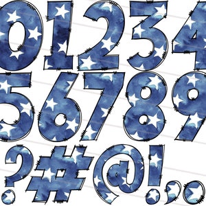 Stars and Stripes USA Flag Alphabet Letters PNG Bundle, Patriotic ...