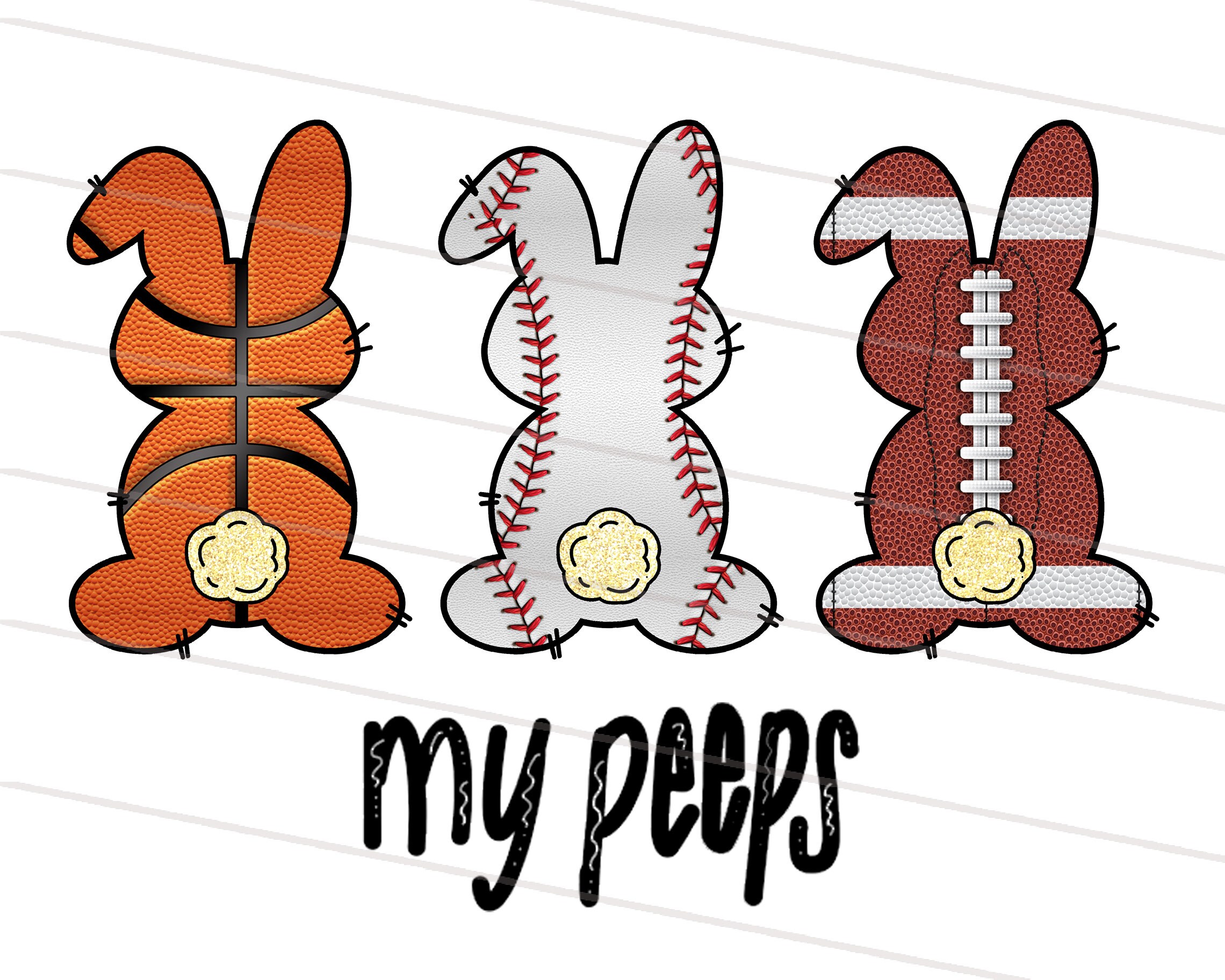 2X Easter Sports PNG, Boy Easter Peeps Sublimation, Basketball Baseball ...