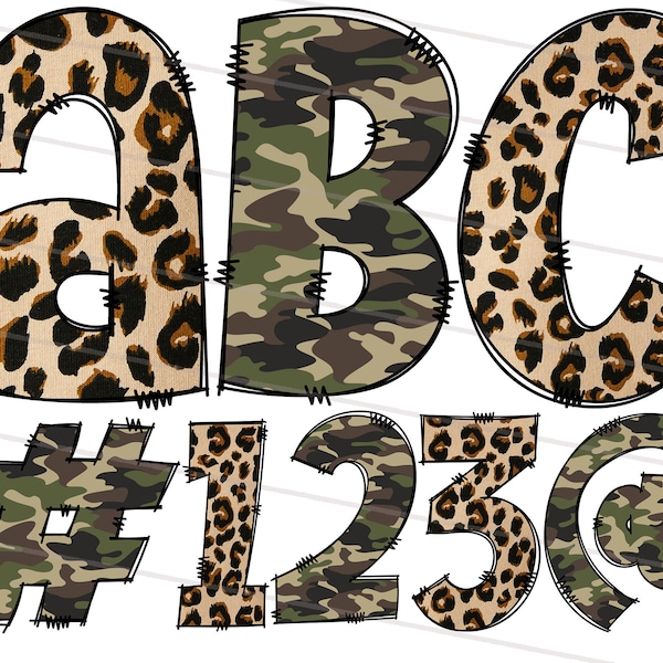 Camo Letters - Etsy