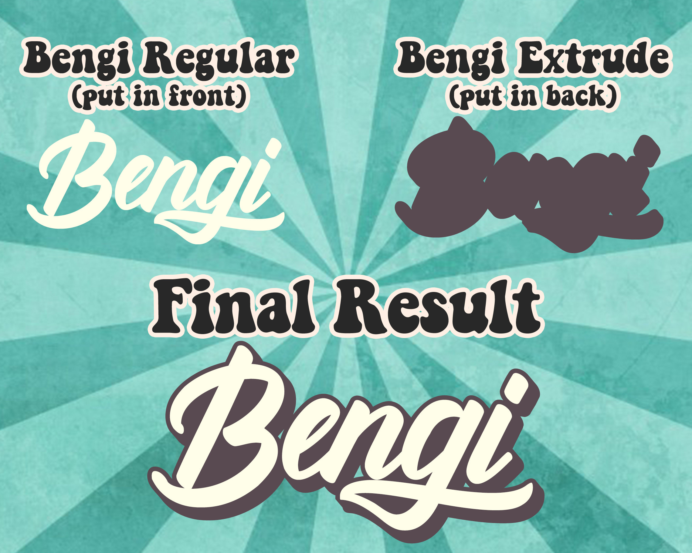 Bengi Script Font Vintage Font Svg Retro Font Procreate - Etsy